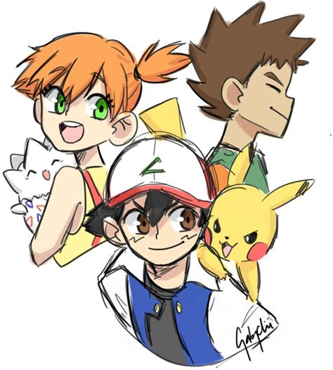 Pikachu Ash Ketchum Misty Togepi And Brock Pokemon And 2 More