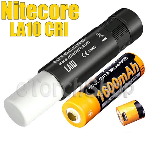 Nitecore La10 Cri Set Black Lantern Flashlight Torch Aa Usb