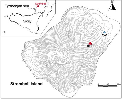 Map Of Location Of Both Seismometer Labelled Str1 And Sx15 And