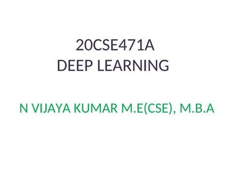 Deep Learning Pptx Artificial Intelligence Technology And Computing