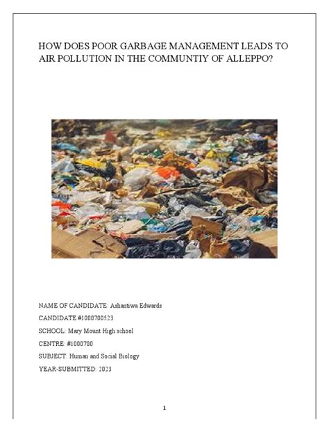 Hsb Sba Pdf Waste Waste Management