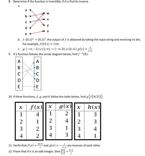 Solved 8 Determine If The Function Is Invertible If It Is