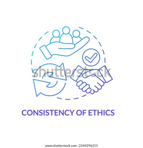 Consistency Ethics Blue Gradient Concept Icon Stock Vector Royalty