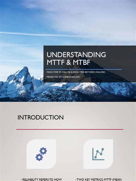 Understanding Mttf And Mtbf Key Reliability Metrics Pdf