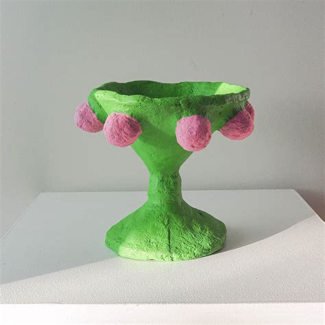 Martini Goblet Magenta Sustainable Art Statement Vessel