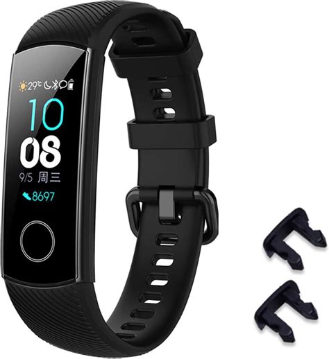 Ijigui Honor Band 5 4 Cinturino Da Polso In Silicone Nero Sportivo