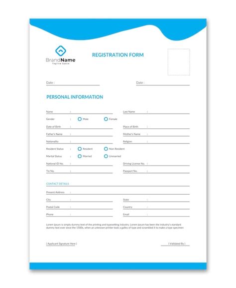 Reegistration Form Adimission Form Temjplate Design School Form College