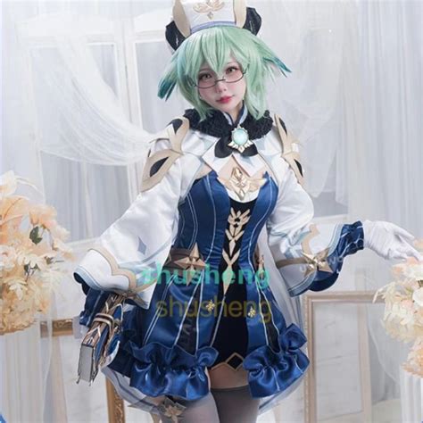 Genshin Sucrose Cosplay Costume And Sucrose Wig Lazada Ph