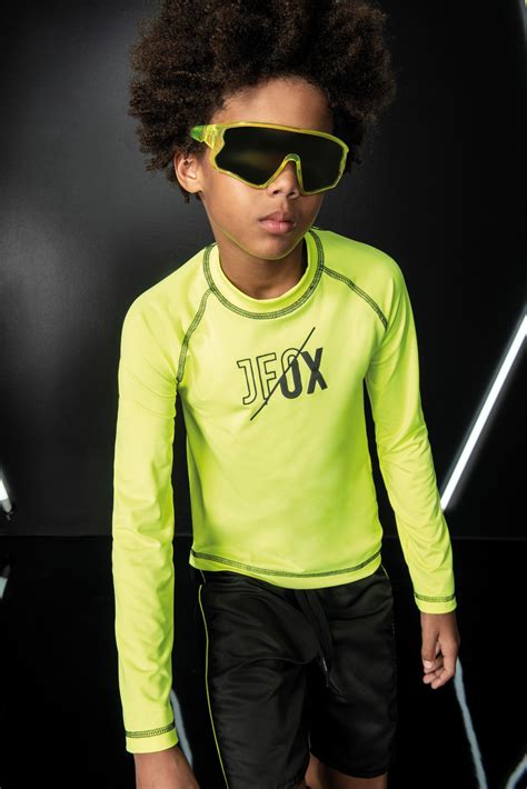 Camiseta Ml Traje De Baño Uv Neon Jfox Minius Camiseta Ml Traje De Baño Uv Neon Jfox Minius