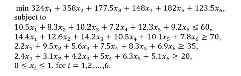 Solved Min324x1358x21775x3148x4182x51235x6 Subject To