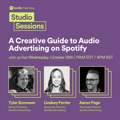 Spotify Advertising On Linkedin Studio Sessions Presents A Creative