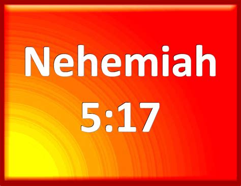 Nehemiah 517 Moreover There Were At My Table An Hundred And Fifty Of
