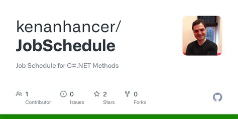 GitHub Kenanhancer JobSchedule Job Schedule For C NET Methods