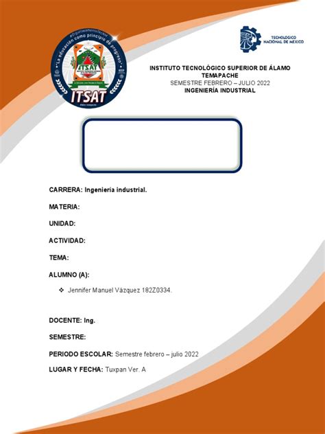 Hoja De Presentacion Pdf Ciencia Y Matemáticas