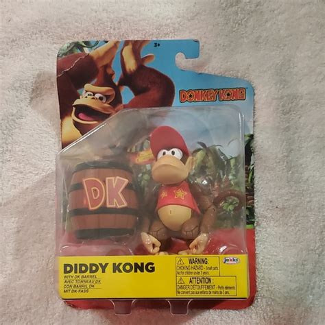 Nintendo Toys Nintendo Diddy Kong Figure With Red Cap And Yellow