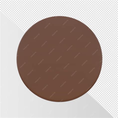 Premium Psd A Round Brown Circle With A White Border And A Shadow On