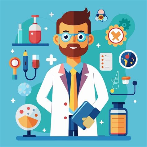 Flat Style Vector Illustration Of A Medical Physicist Premium Ai