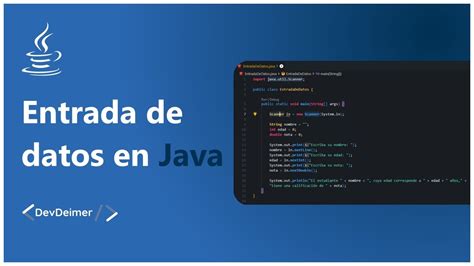 Entrada De Datos En Java Devdeimer Youtube
