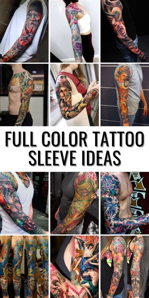 Full Color Tattoo Sleeve Ideas For Men Explore Design With Hanya Mask