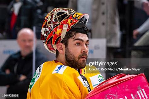 Goalie Stephane Charlin Of Scl Tigers Looks On During The National