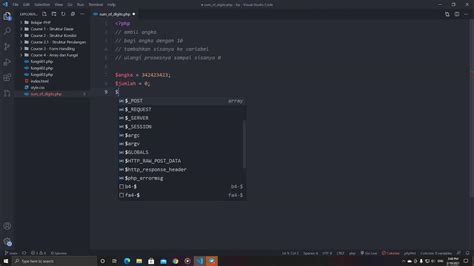 Program Sum Of Digits Menggunakan Bahasa Pemrograman Php Youtube