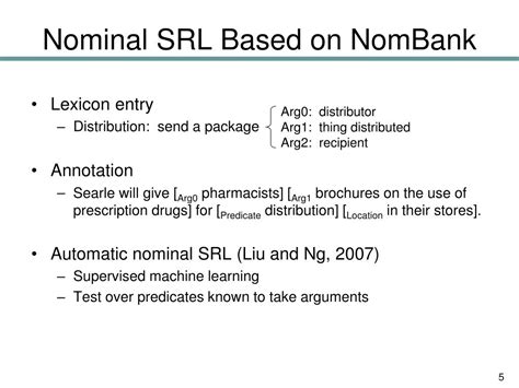 Ppt Semantic Role Labeling Of Implicit Arguments For Nominal Predicates Powerpoint