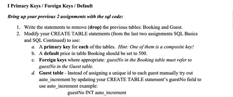 solved i primary keys foreign keys default bring up your