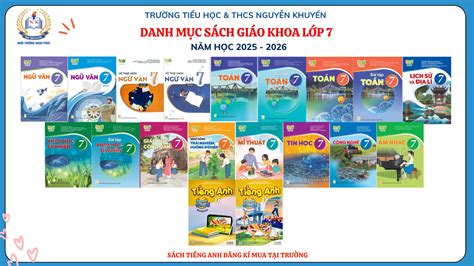 ThÔng BÁo Danh MỤc SÁch GiÁo Khoa LỚp 7 NĂm HỌc 2025 2026