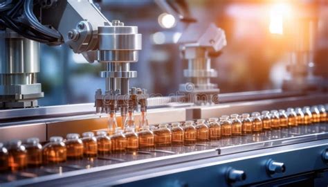 Manufacturing Assembly Line In Operation Representing Industrial