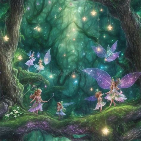 Forest Mysterious Fairies Stock Illustrations 185 Forest Mysterious