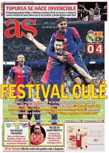 Spanish Press Heap Praise On Barcelonas Historic Thrashing Of Real