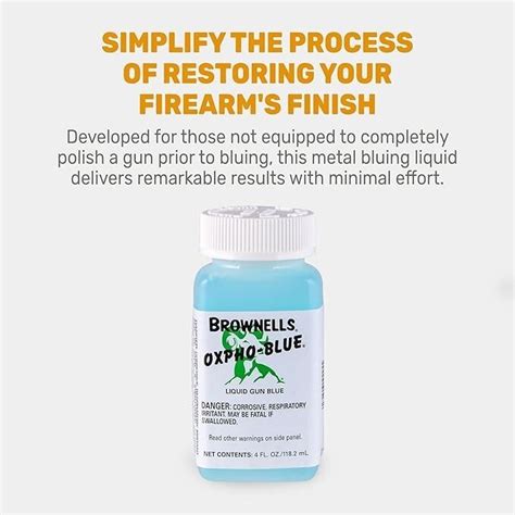Brownells Oxpho Blue Liquid Gun Blue Cold Bluing Solution 4 Fl Oz