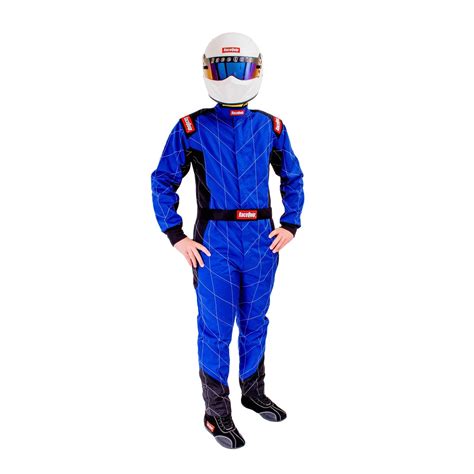 Racequip 130 Series 1pc Chevron 1 Fire Suit Sfi 1 Blackbluered