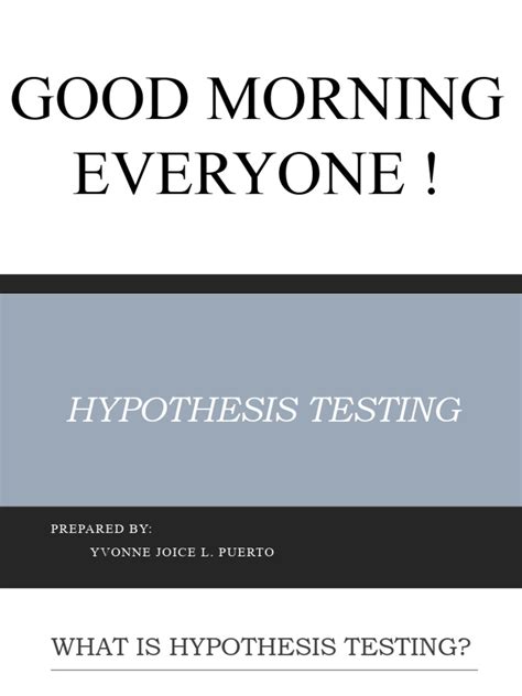 Understanding Hypothesis Testing Pdf Hypothesis Null Hypothesis