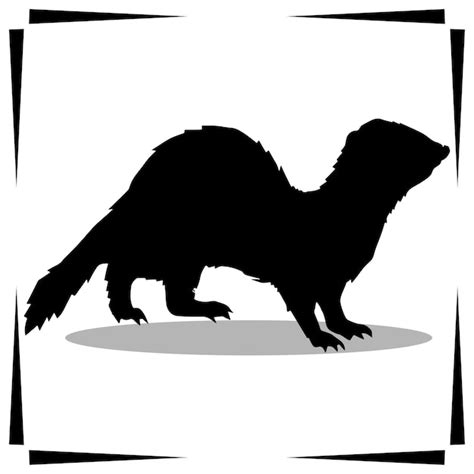 Frettchen Silhouette Illustrationen Frettchen Silhouette Symbol