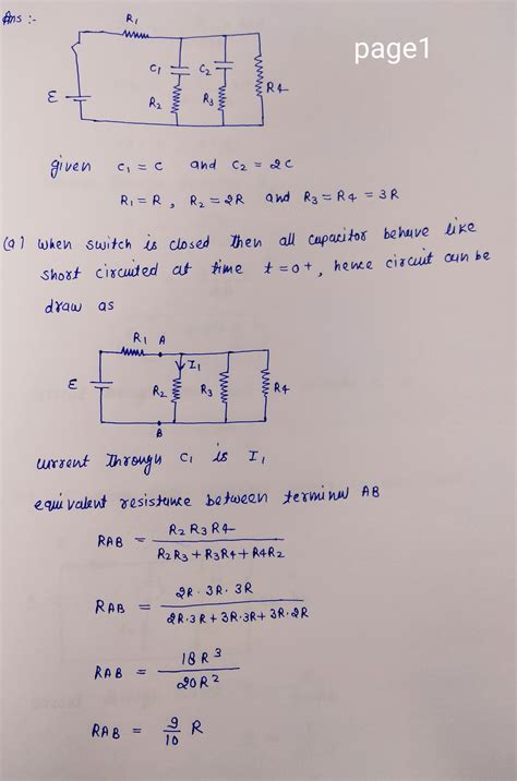 Solved 3 Complex Rc Circuit Consider The Circuit Shown Below