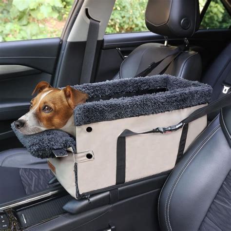 Center Console Dog Car Seat For Small Dogspu Leather Small Dog Car
