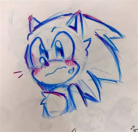 Flustered How To Draw Sonic Cute Drawings Doodle Drawings