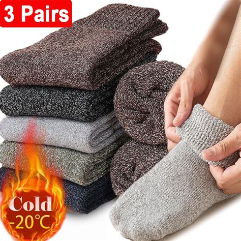 13 Pairs Cotton Warm Male Socks Super Thick Thermal Hiking Winter Warm