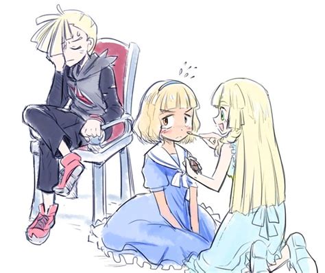 Lillie Plays Dress Up With Ash While Gladion Faceplams Pokémon Sun