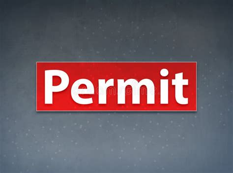 Permit Red Banner Abstract Background Stock Illustration Illustration