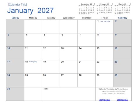 2027 Monthly Word Calendar Templates Stay Organized And Productive
