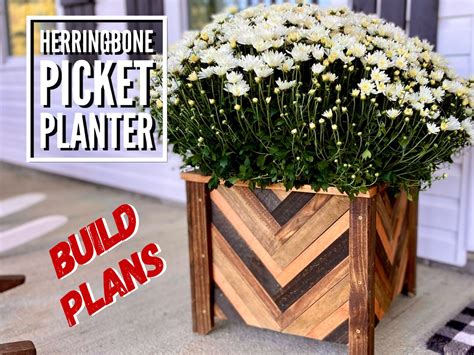 Herringbone Picket Planter Plan — Matthew Peech Woodworking