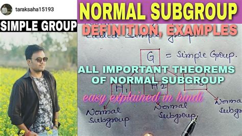 Normal Subgroup With Examples 🔥 Important Theorem Of Normal Subgroup