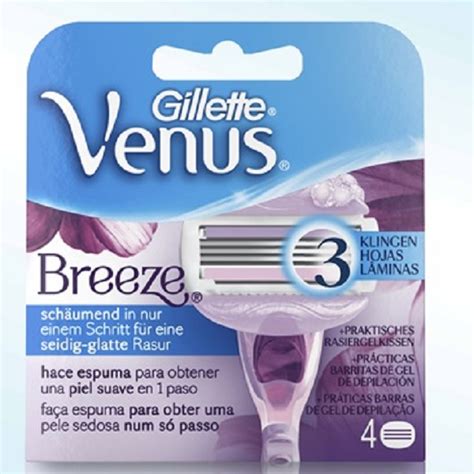 Gillette Venus Confortglide 4 Recambios 3 Hojas Barritas Gel Depilación