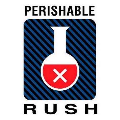 6 X 4 Perishable Rush Labels 500 Per Roll