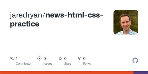 github jaredryan news html css practice