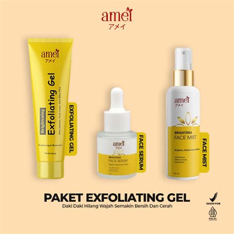 Jual Amei Paket Exfoliating Gel Dna Salmon Pemutih Wajah Mengangkat Sel
