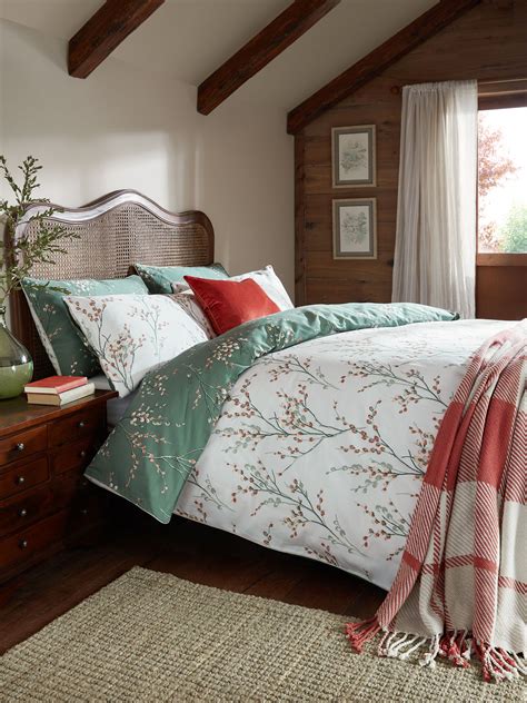 Buy Laura Ashley Set Of 2 Green Fern Green Pussy Willow 100 Cotton