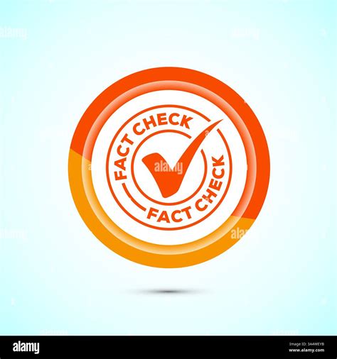 Fact Check Icon Design Illustration Fact Checking Label Fake News